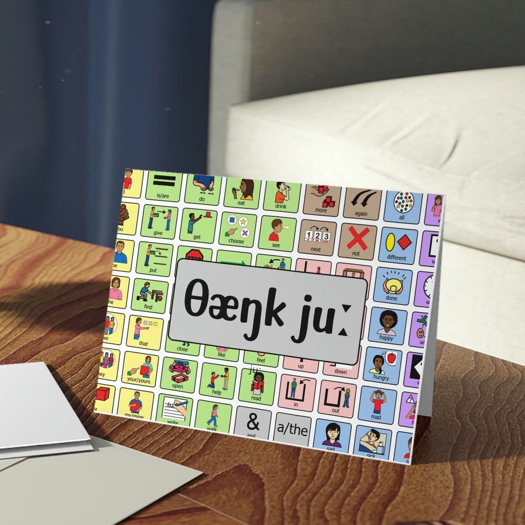 AAC Core Vocabulary Cards for SLP Gift Cards for Speech Therapist Thank ...