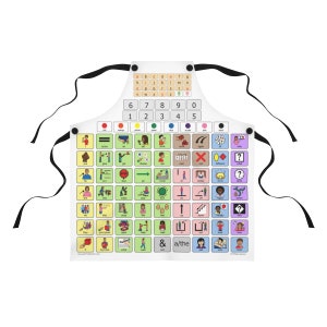 AAC Core Board Apron for SLP Gift Speech Therapy Core Vocabulary Apron ...