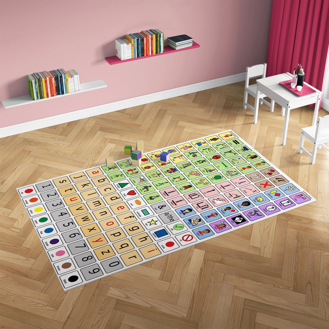 Core Vocabulary Rug AAC Core Board for Sped Classroom Rug for Speech ...