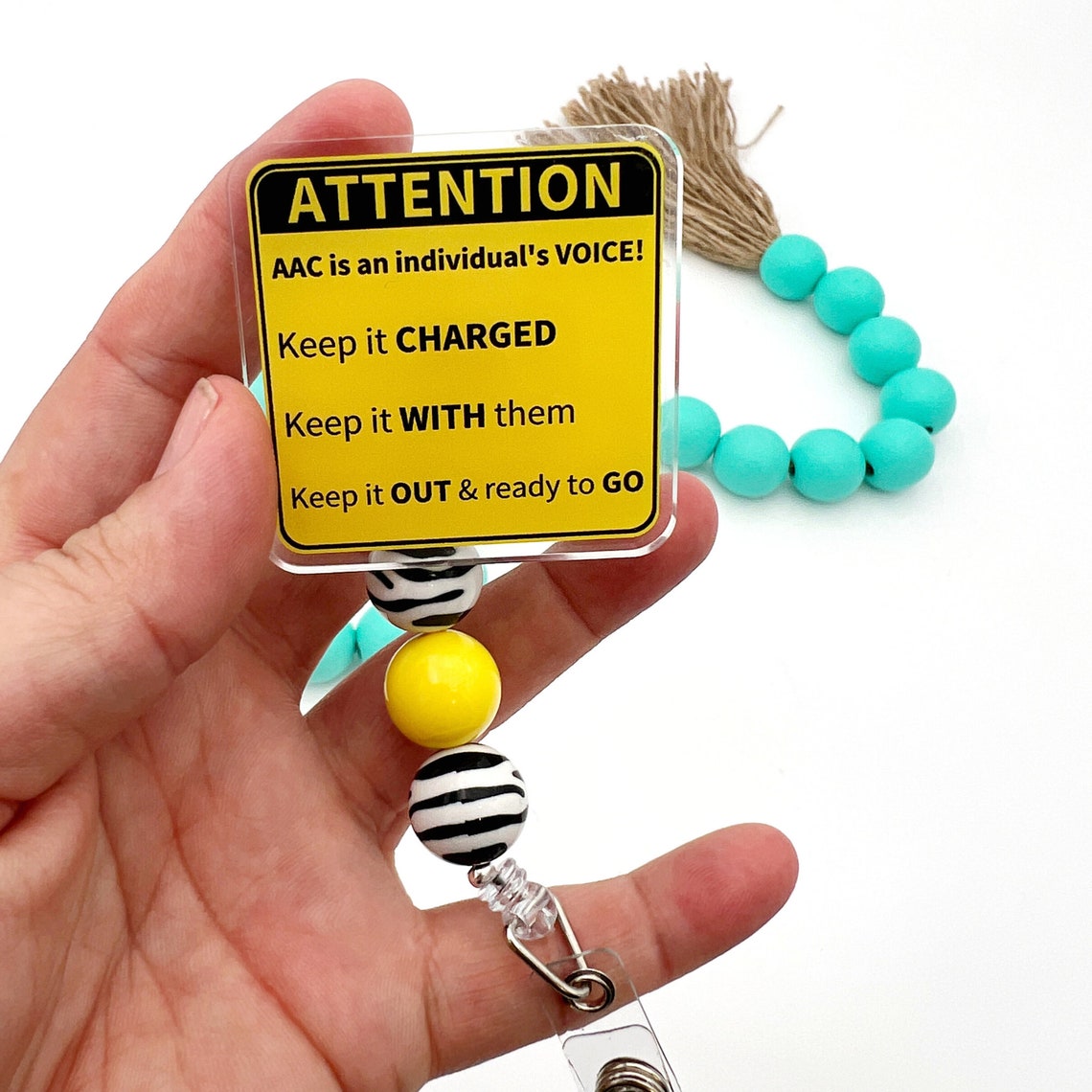 AAC Device Badge Reel for SLP Badge for Sped Teacher Badge - Etsy
