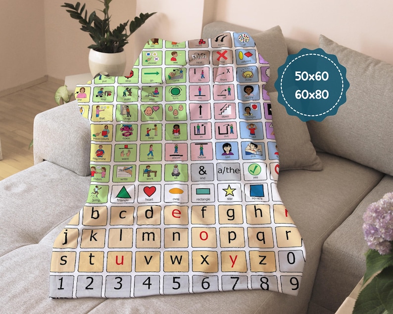 AAC Core Vocabulary Blanket Special Education Resource Speech Therapist ...
