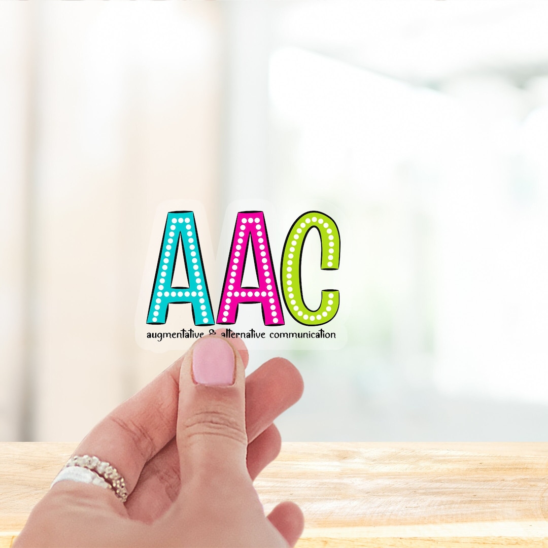 Bright AAC Sticker for Speech Therapist Gift for SLP Sticker for AAC ...