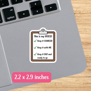 AAC Device Sticker for Augmentative Communication Device for SLP ...