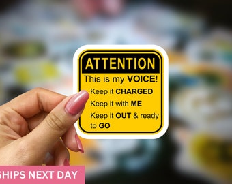 AAC DEVICE STICKER - Etsy