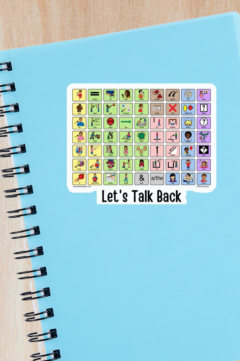 AAC Core Vocabulary Sticker for SLP Gift for Sped Teacher - Etsy