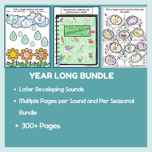 Articulation Later Developing Sounds Bundle SLP Resources Articulation ...
