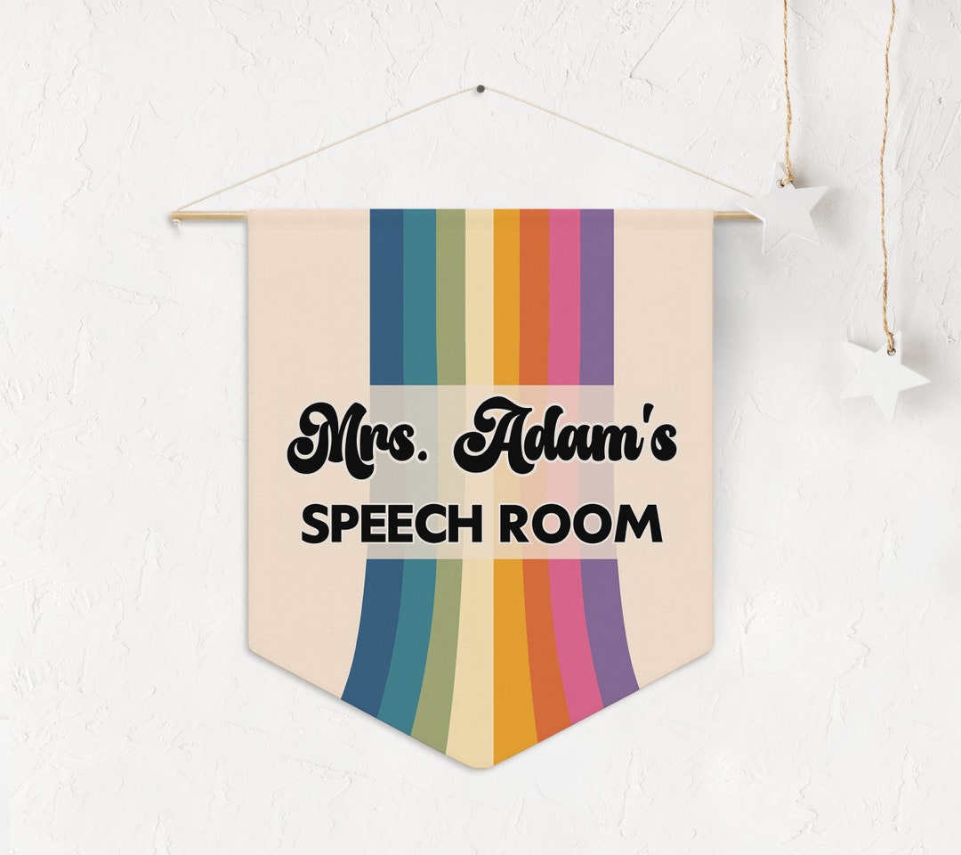 Speech Room Sign for Retro SLP Sign for Speech Therapy Room for Speech ...