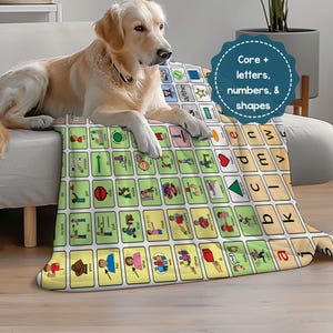 AAC Core Board Throw for AAC Parent Gift for Slp Blanket for Special ...