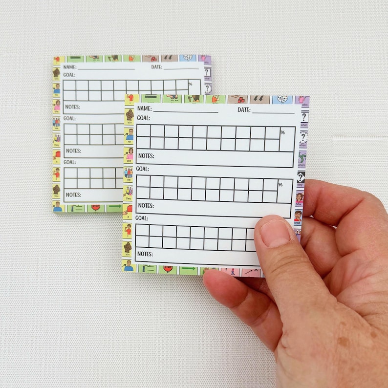 Speech Therapy Sticky Note SLP Data Collection Progress Monitoring Note ...