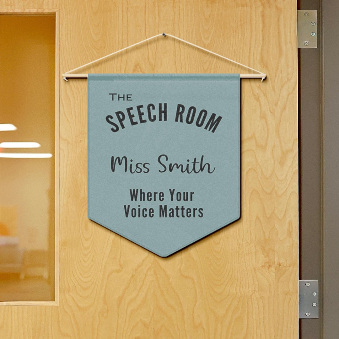 Speech Room Canvas Banner for SLP Name Sign for New Speech Language ...