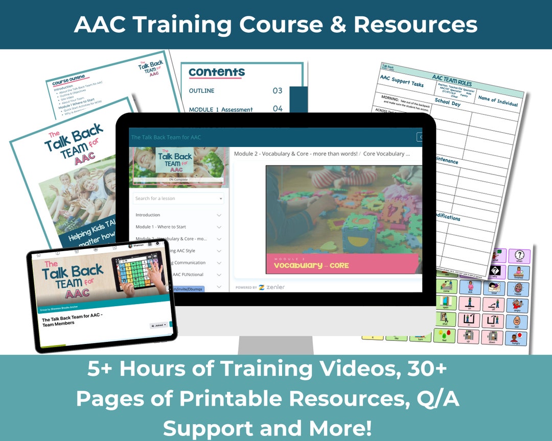 AAC Training for SLP Resource Core Vocabulary AAC Therapy Bundle Core ...
