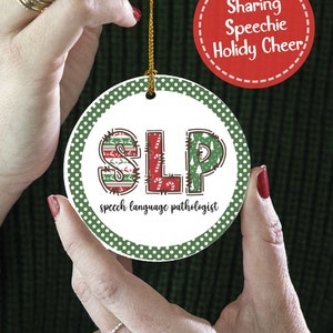 Personalized SLP Ornament for Speech Pathologist Christmas Gift for ...