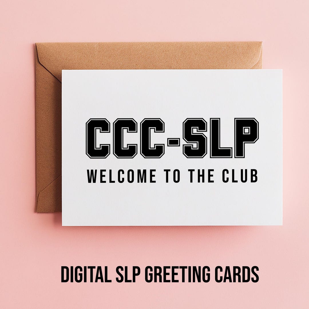 CCC SLP Greeting Card Printable Digital Graduation Card for New SLP ...
