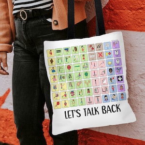 AAC Core Vocabulary Tote for SLP Bag for Special Education Teacher Tote ...