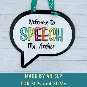 SLP Decor for Speech Room Sign Speech Bubble Decor for New SLP Gift for ...