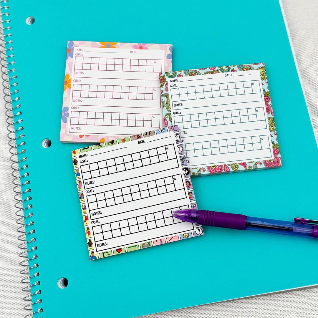 Speech Therapy Sticky Note SLP Data Collection Progress Monitoring Note ...