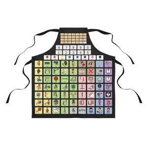 AAC Core Board Apron for SLP Gift Speech Therapy Core Vocabulary Apron ...