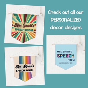Speech Door Sign for Speech Therapist Wall Art for SLP Room Decor for ...