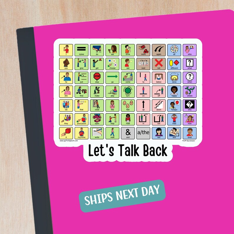AAC Core Vocabulary Sticker for SLP Gift for Sped Teacher - Etsy