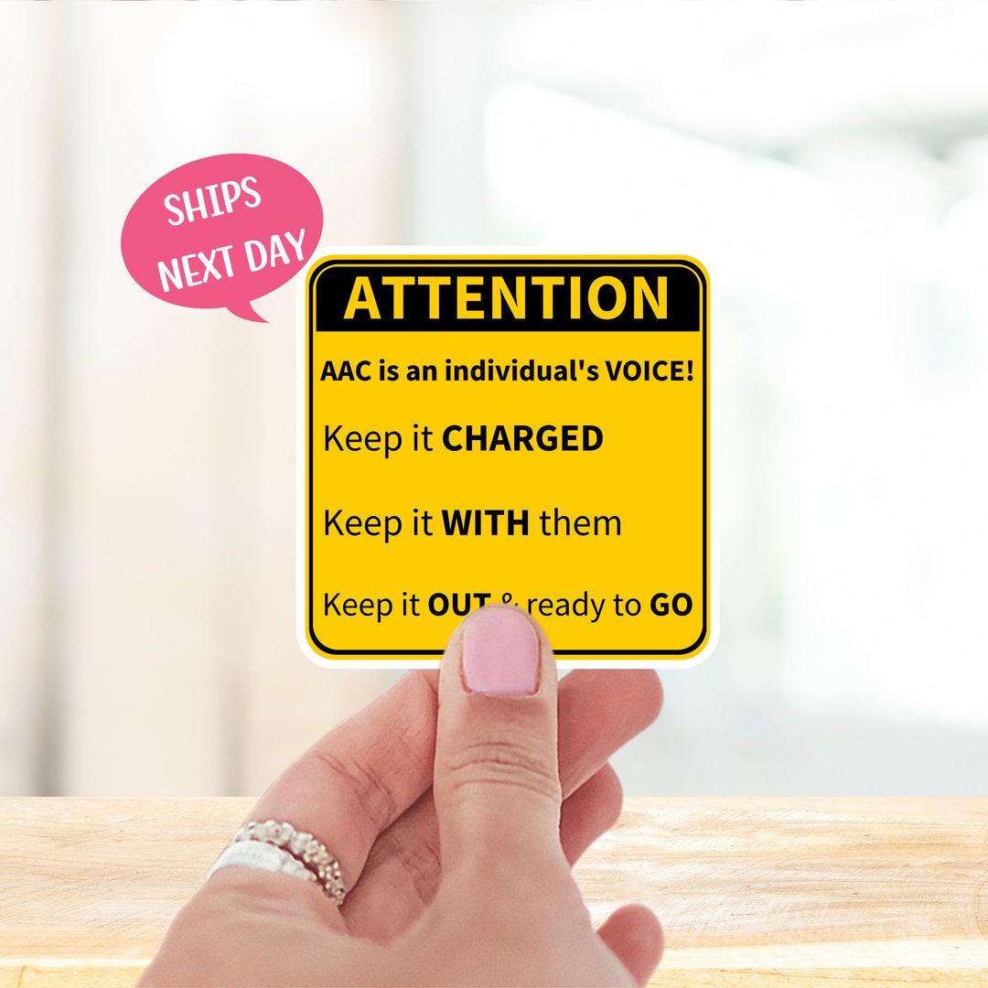 AAC Awareness Sticker for AAC Core Vocabulary for SLP Sticker for ...