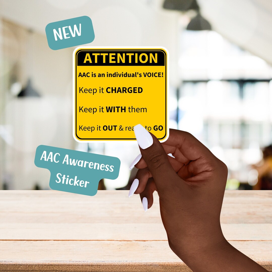 AAC Awareness Sticker for AAC Core Vocabulary for SLP Sticker - Etsy