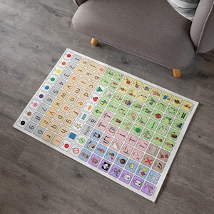 Core Vocabulary Rug AAC Core Board for Sped Classroom Rug for Speech ...