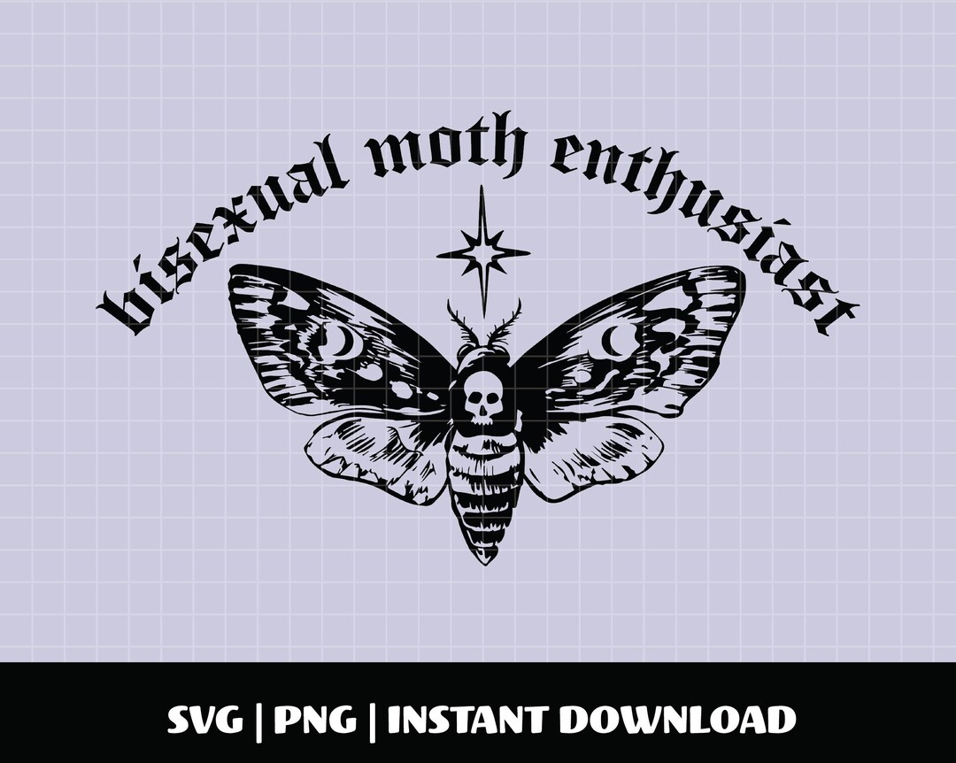 Bisexual Moth Enthusiast PNG SVG Digital Design - Etsy