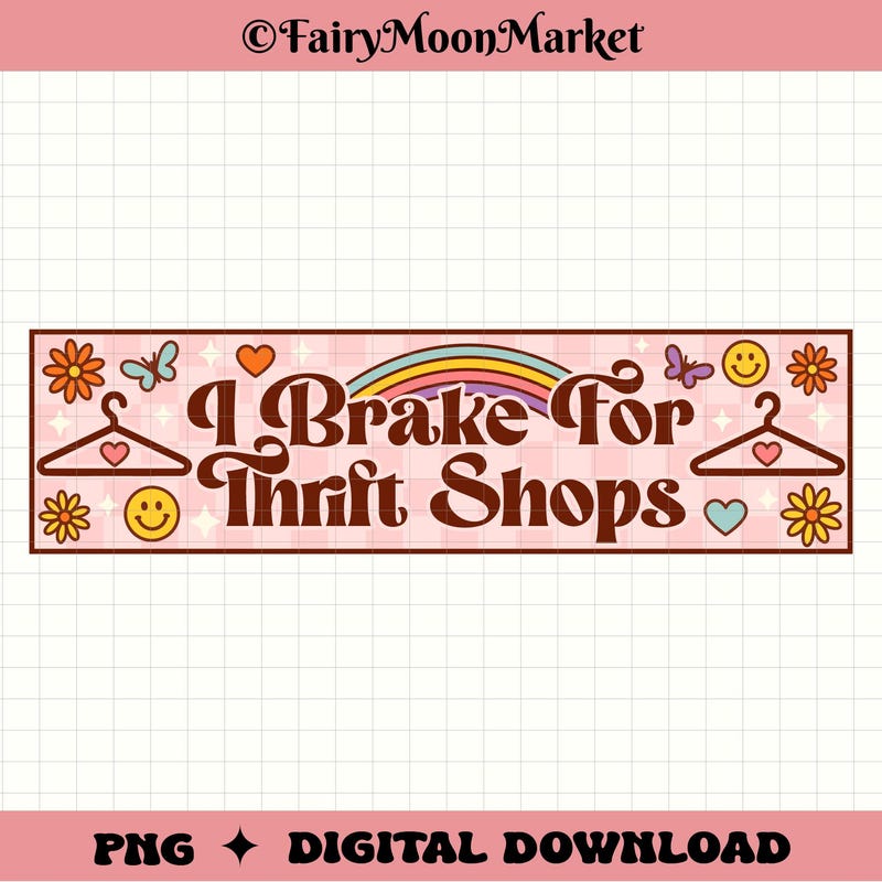 Thrifting Bumper Stickers - Etsy