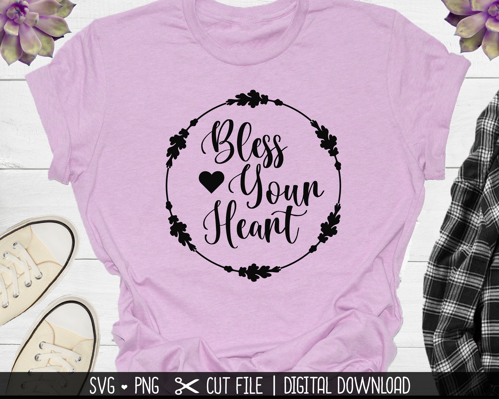 Bless Your Heart SVG, Cricut and Silhouette Cut Files, Instant Download ...