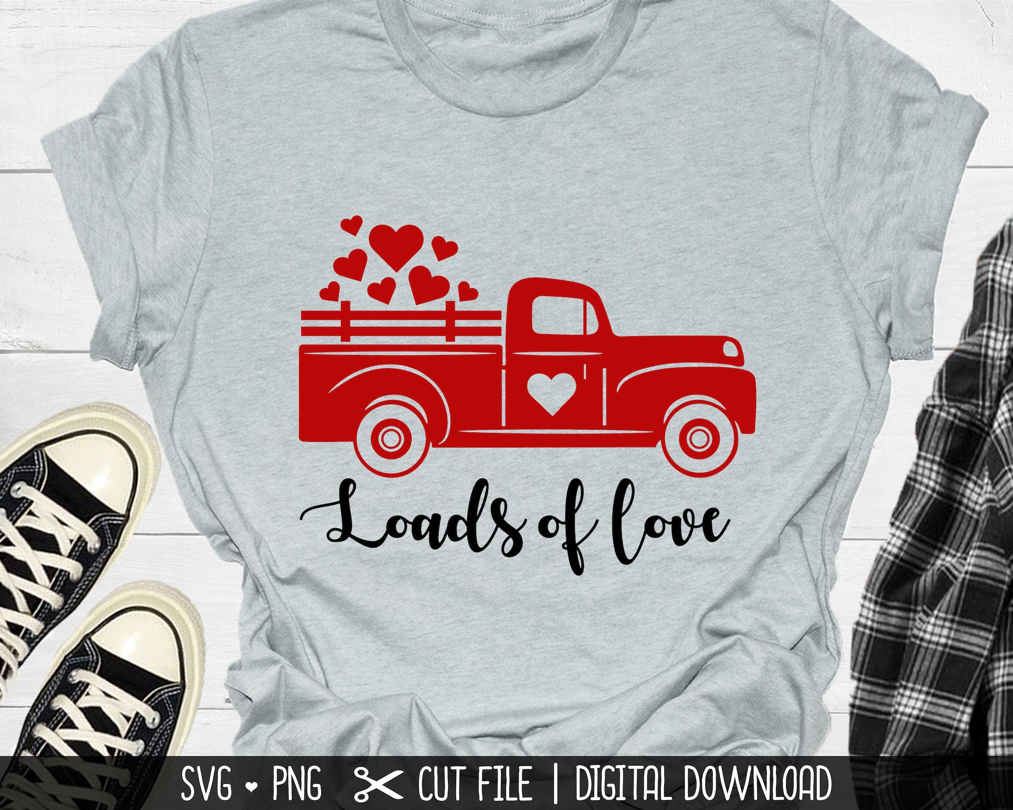 Loads of Love SVG Pickup Truck SVG Valentines Day SVG - Etsy