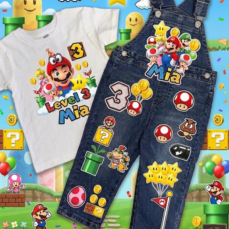 Mario Overalls - Etsy
