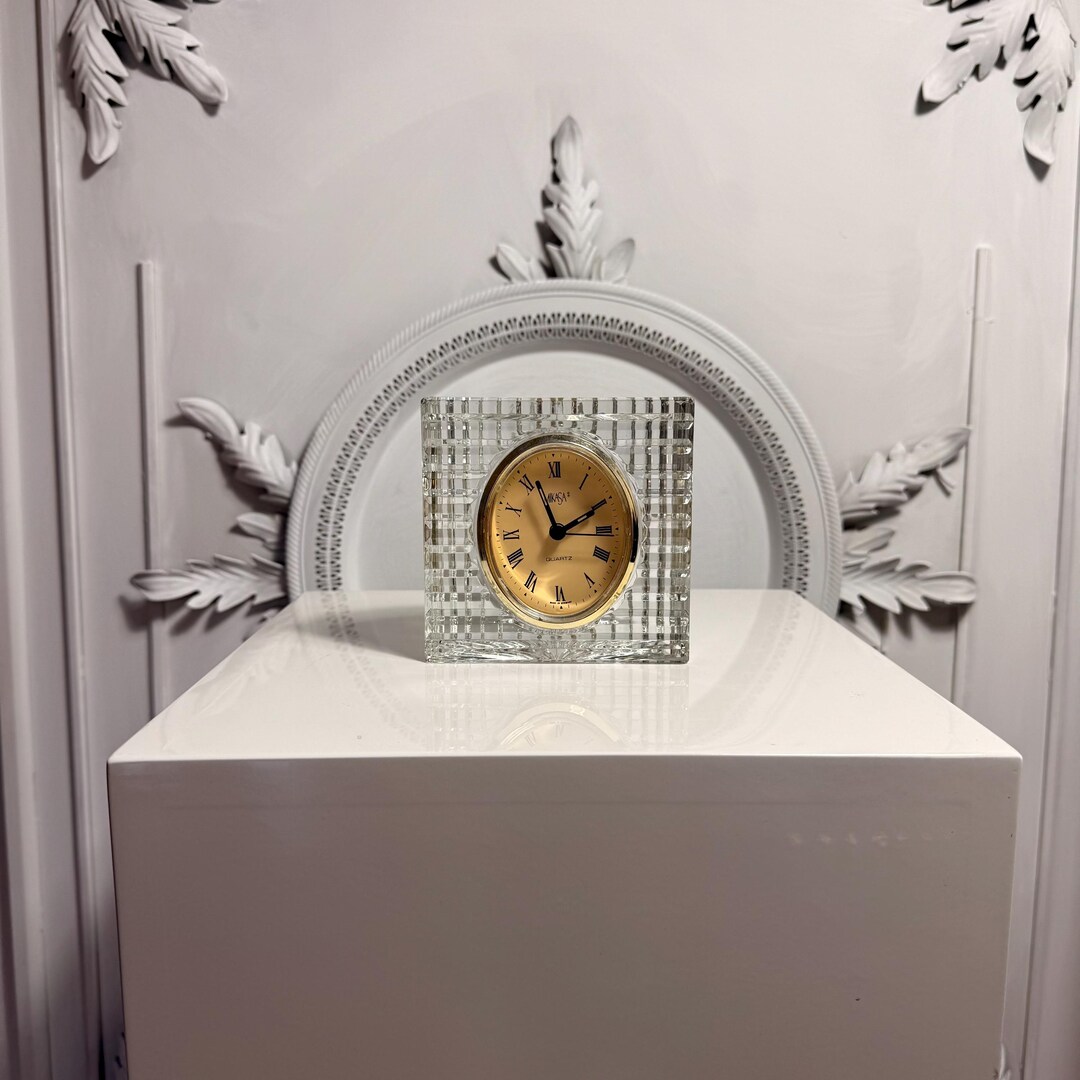 Mikasa Crystal Half Fan Clock / Vintage Timepiece - Etsy