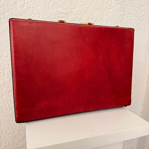 Vintage Red Leather Presto Briefcase - Etsy