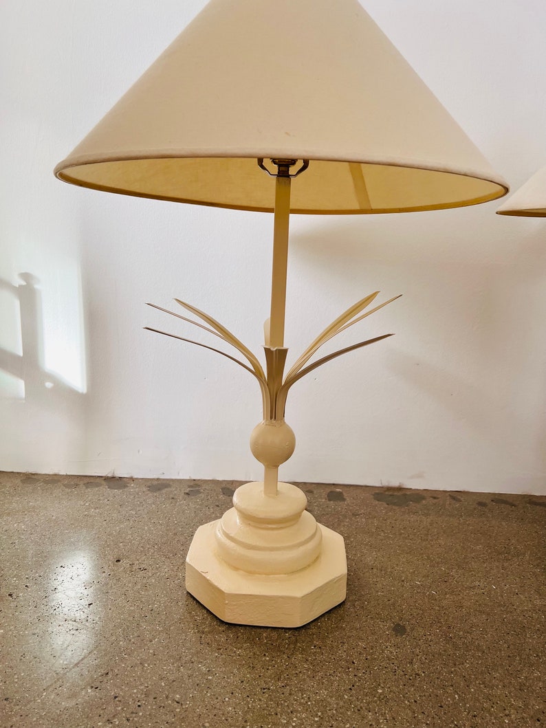 Vintage Floral Leaf Lamps / 90s Home Decor / Lighting - Etsy