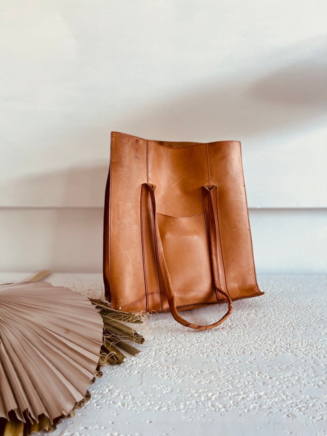 Vintage Leather Market Bag: Bohemian Messenger, Made in Poland - Etsy
