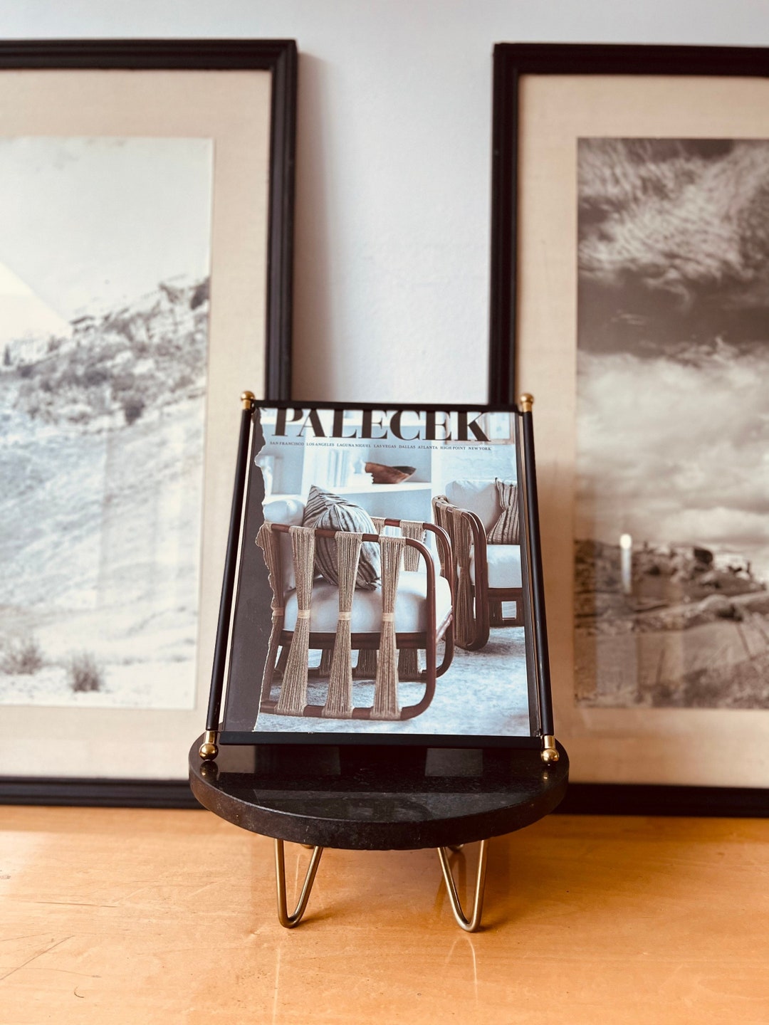 Gold & Black Picture Frame / 80s Frame / Memphis Design Movement / Boho ...