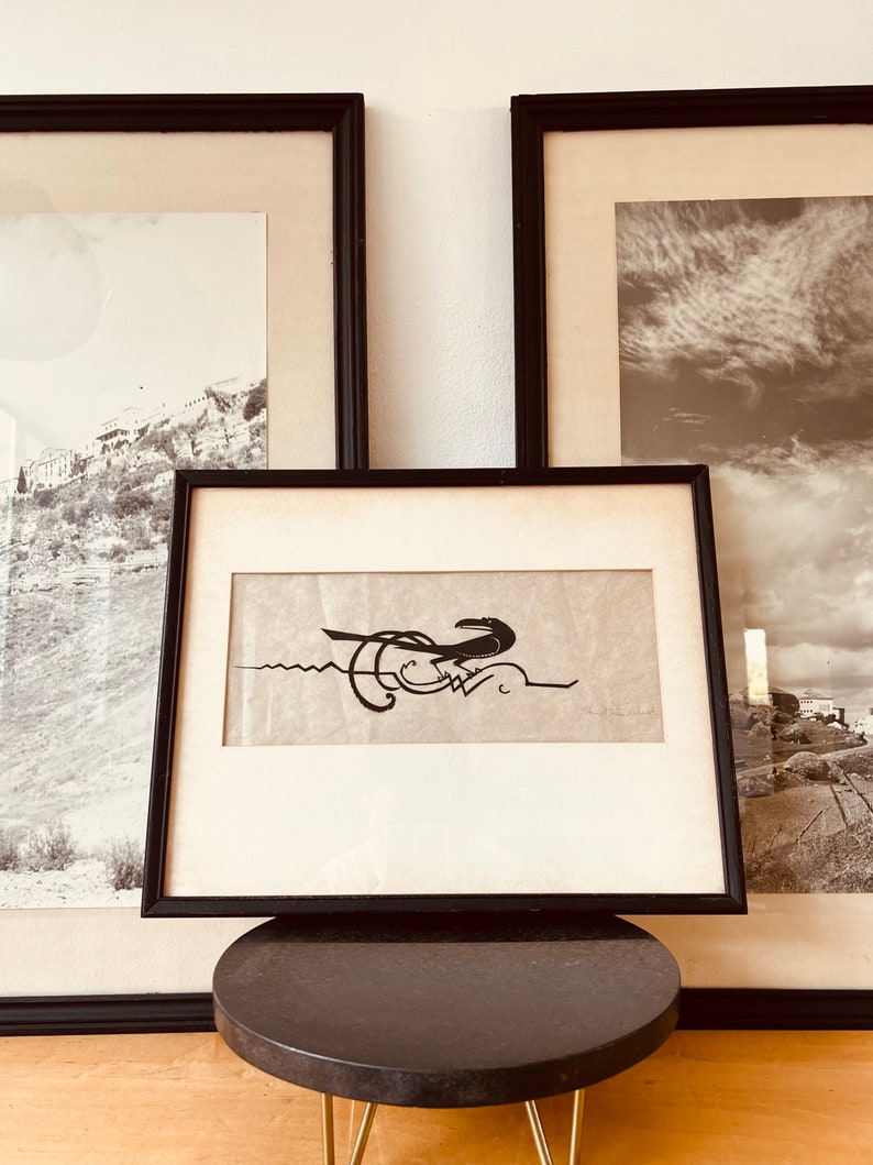 Vintage Paper Inlay Art / Bird Silhouette / Unique Art / - Etsy