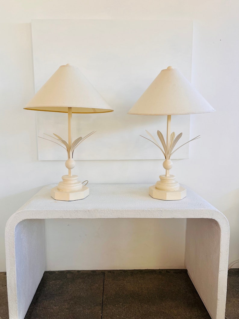 Vintage Floral Leaf Lamps / 90s Home Decor / Lighting - Etsy