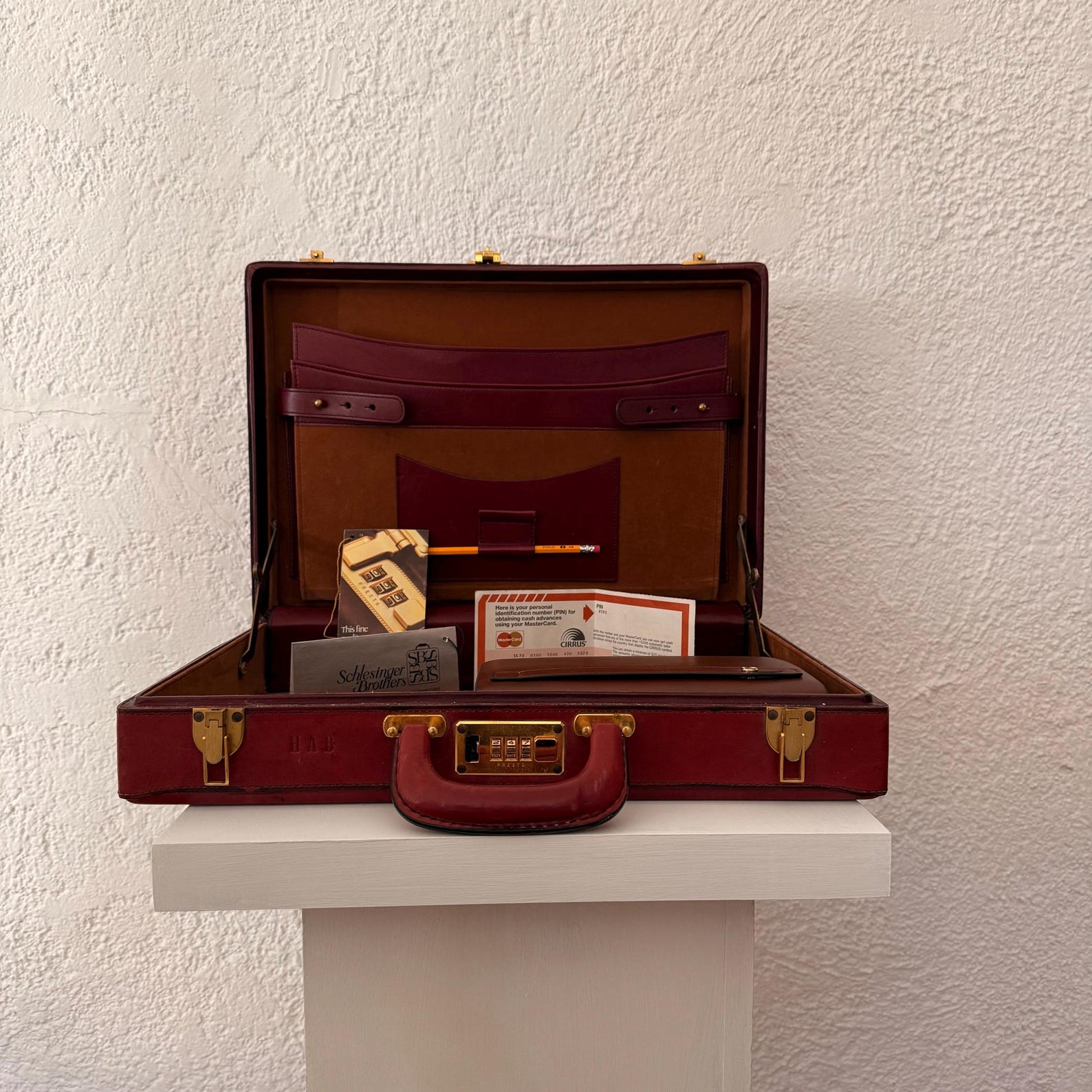 Vintage Red Leather Presto Briefcase - Etsy