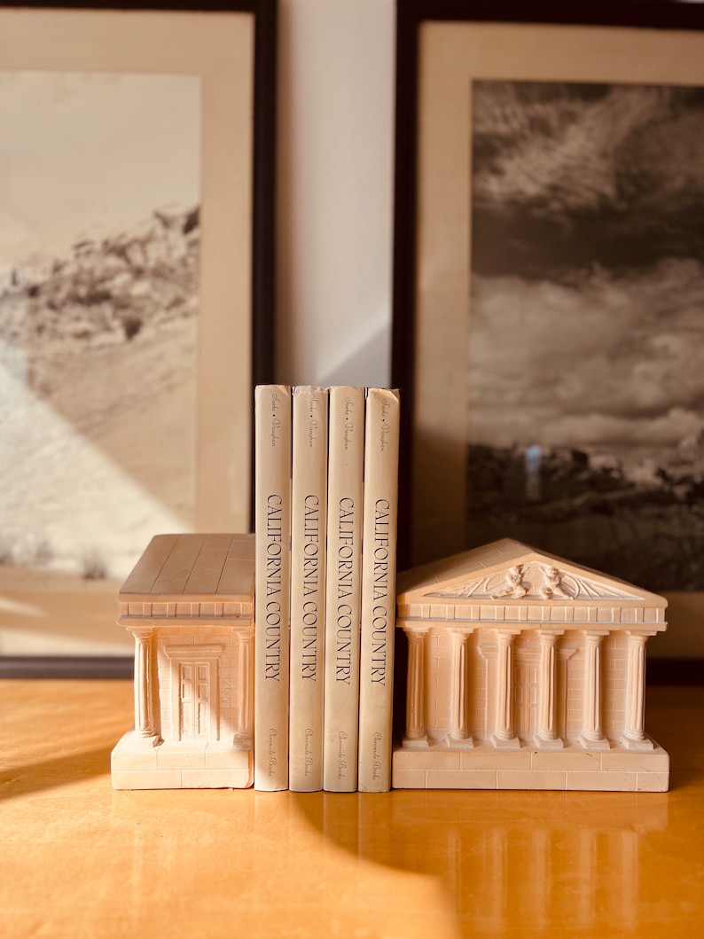Vintage Greek Bookends / Rare Columns / Library Decor / Librá ...