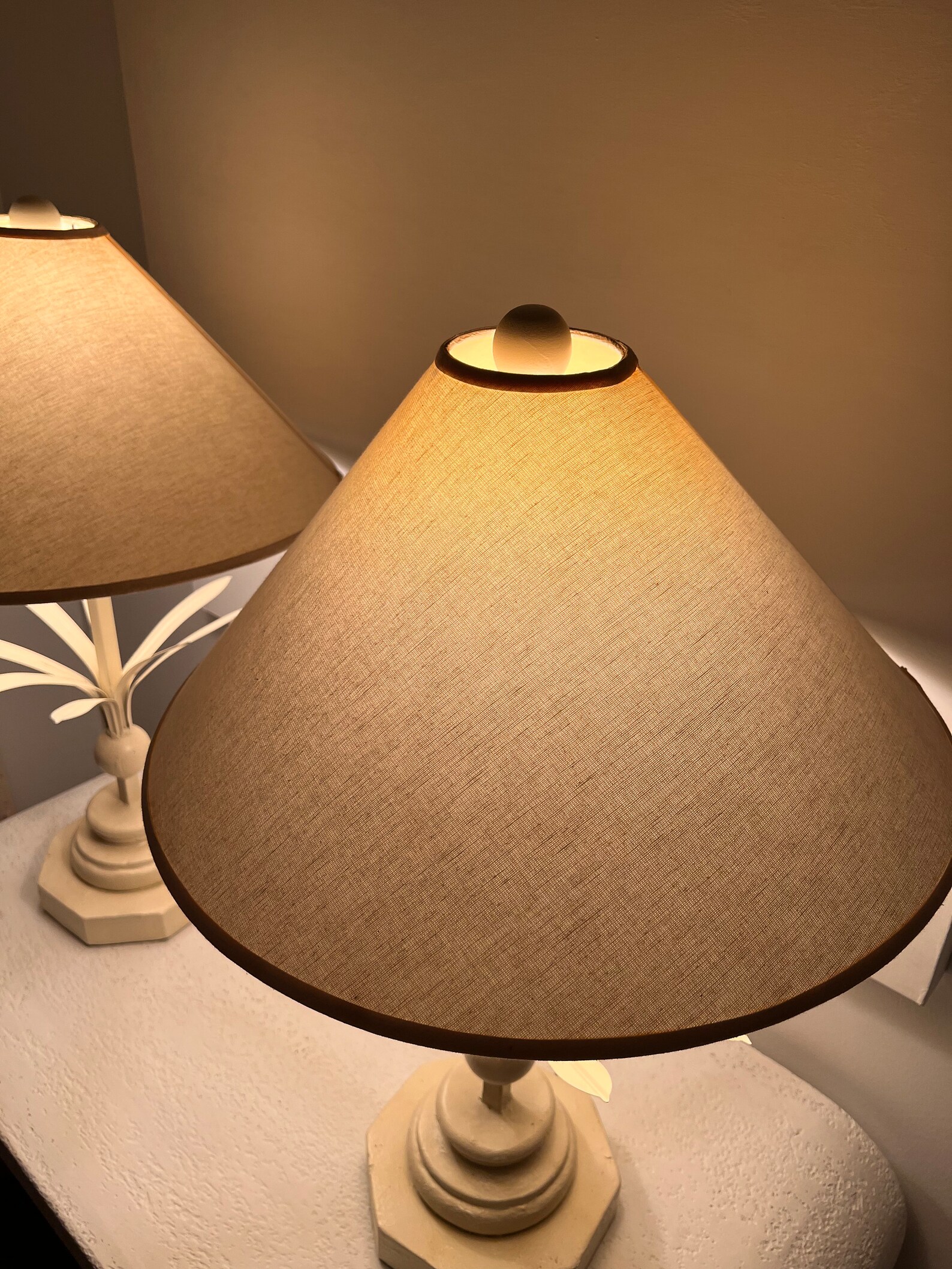 Vintage Floral Leaf Lamps / 90s Home Decor / Lighting - Etsy