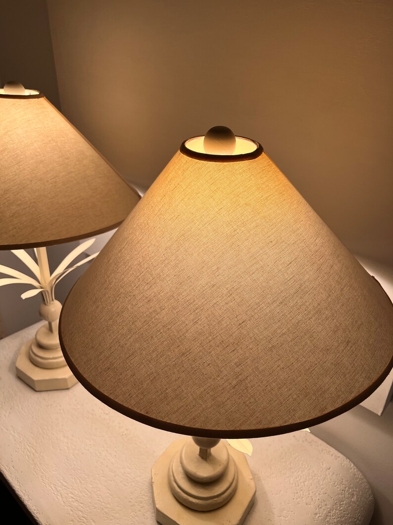 Vintage Floral Leaf Lamps / 90s Home Decor / Lighting - Etsy