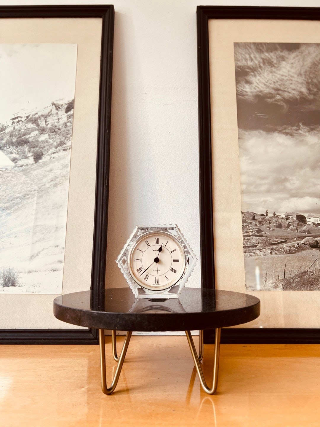 80s Clock / Classic Timepiece / Glass Geometric Clock / Unique Gifts - Etsy