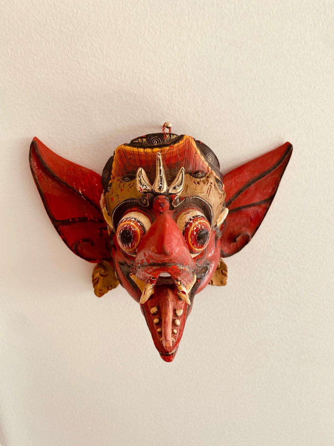 Red Devil Banaspati Raja Balinese Spirit Mask Bali Sprirt Witchy Shaman ...