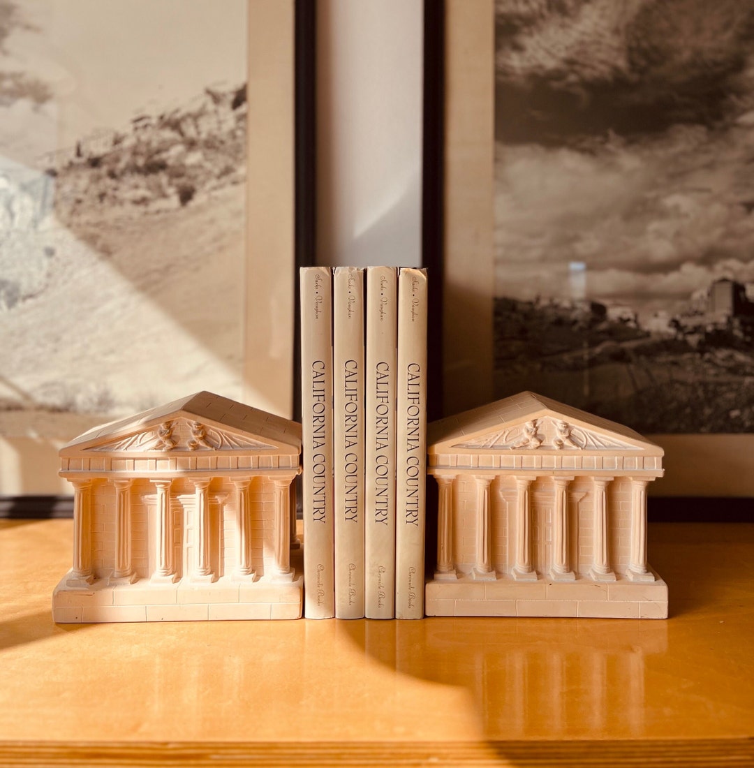 Vintage Greek Bookends / Rare Columns / Library Decor / Librá ...