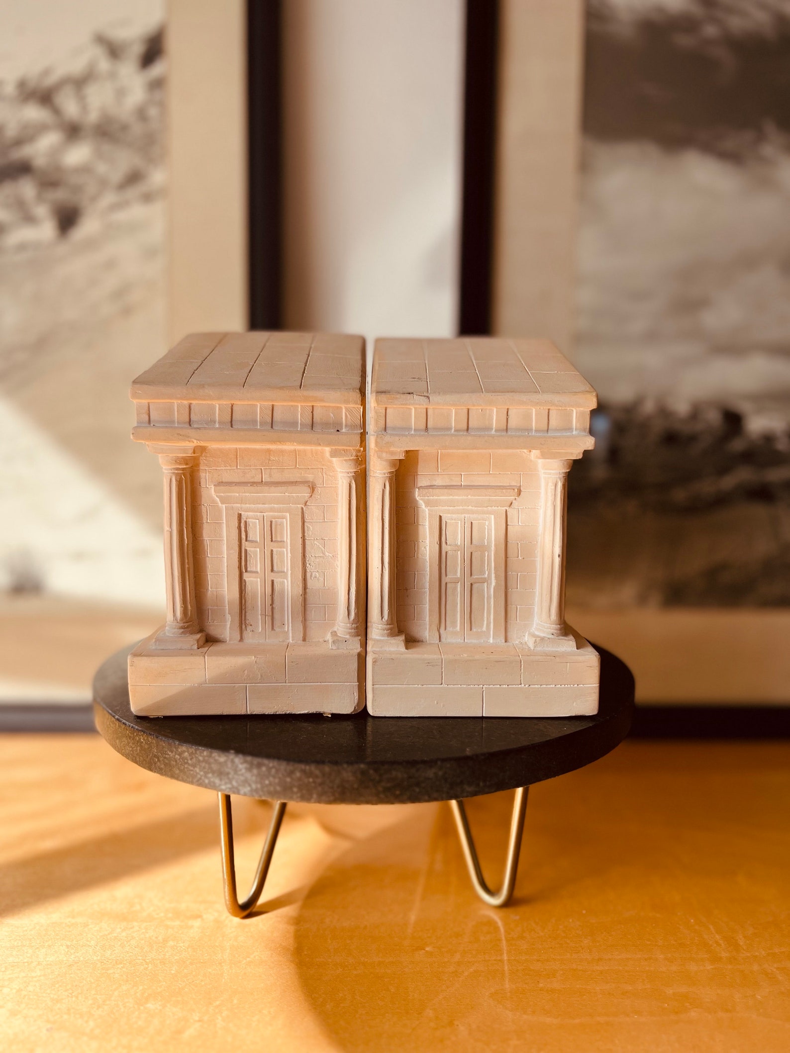 Vintage Greek Bookends / Rare Columns / Library Decor / Librá ...