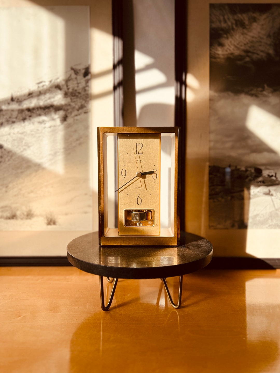 Seiko Brass Clock With Pendulum / Vintage Timepiece / Holiday Gift - Etsy