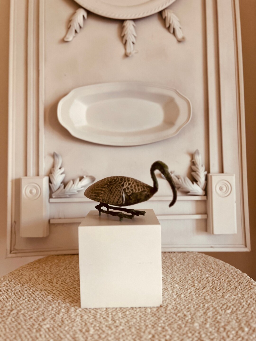 Vintage Stone Crane / Stone Carved Sculpture / Retro Bird Art - Etsy