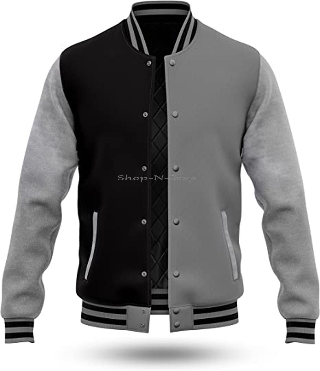 Varsity Jacket Wool Body With Leather Arms Letterman Baseball - Etsy