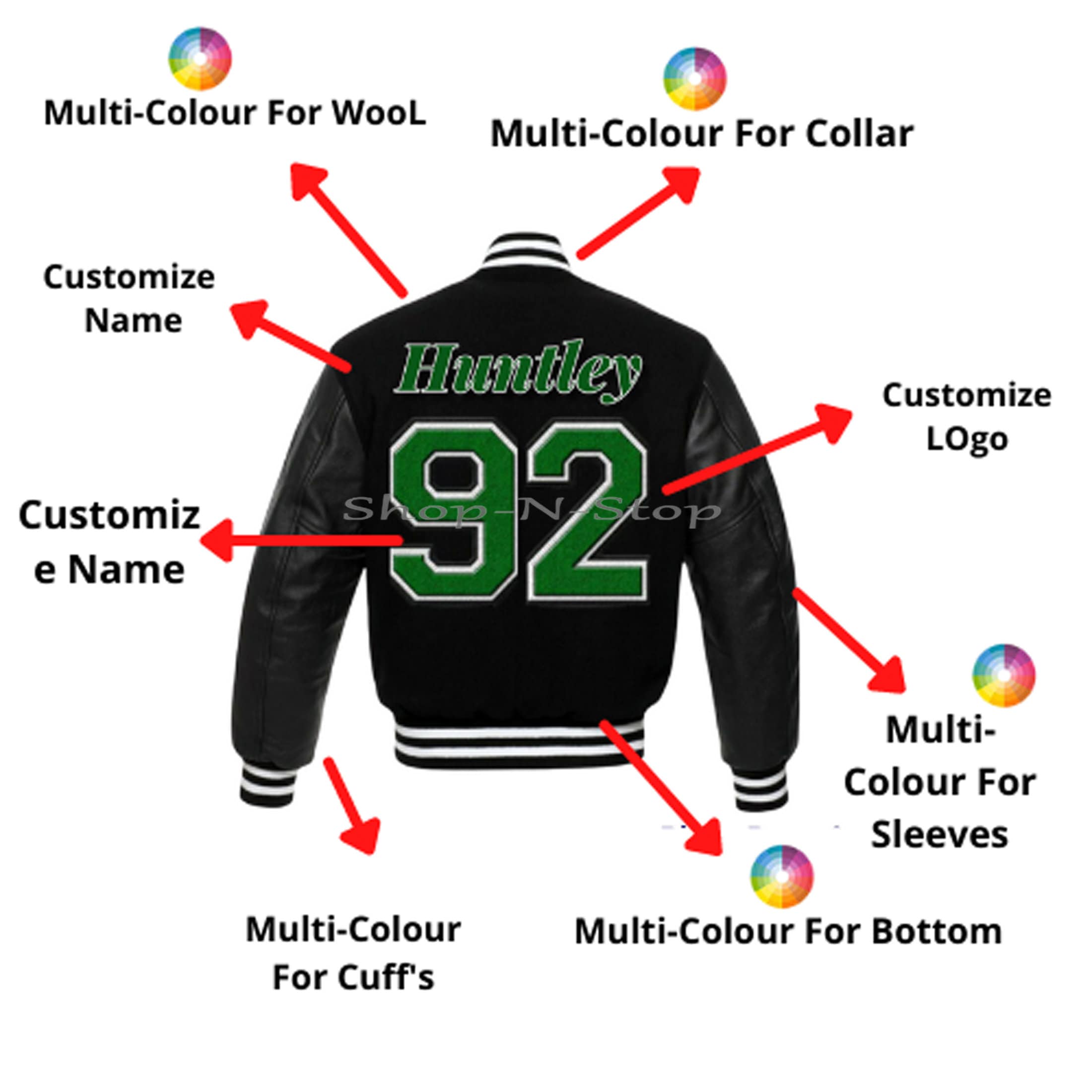 Custom Personalized Letterman Jacket, Custom Patches, College Varsity ...